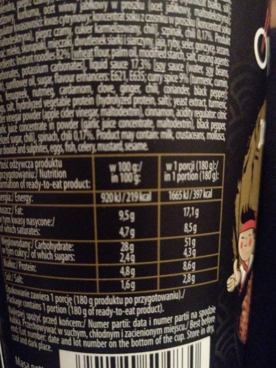 OYAKATA Danie instant z sosem w stylu japońskie curry 90 g - kalorie ... OYAKATA Danie instant z sosem w stylu japońskie curry 90 g - kalorie ...