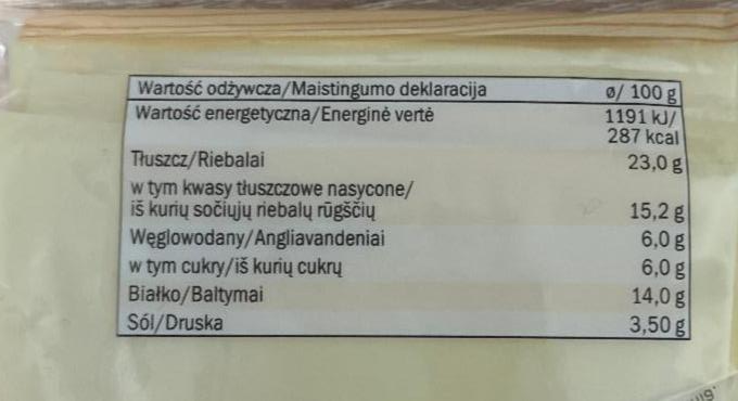 ser podpuszczkowy dojrzewający topiony w plastrach pilos - kalorie, kJ ... ser podpuszczkowy dojrzewający topiony w plastrach pilos - kalorie, kJ ...