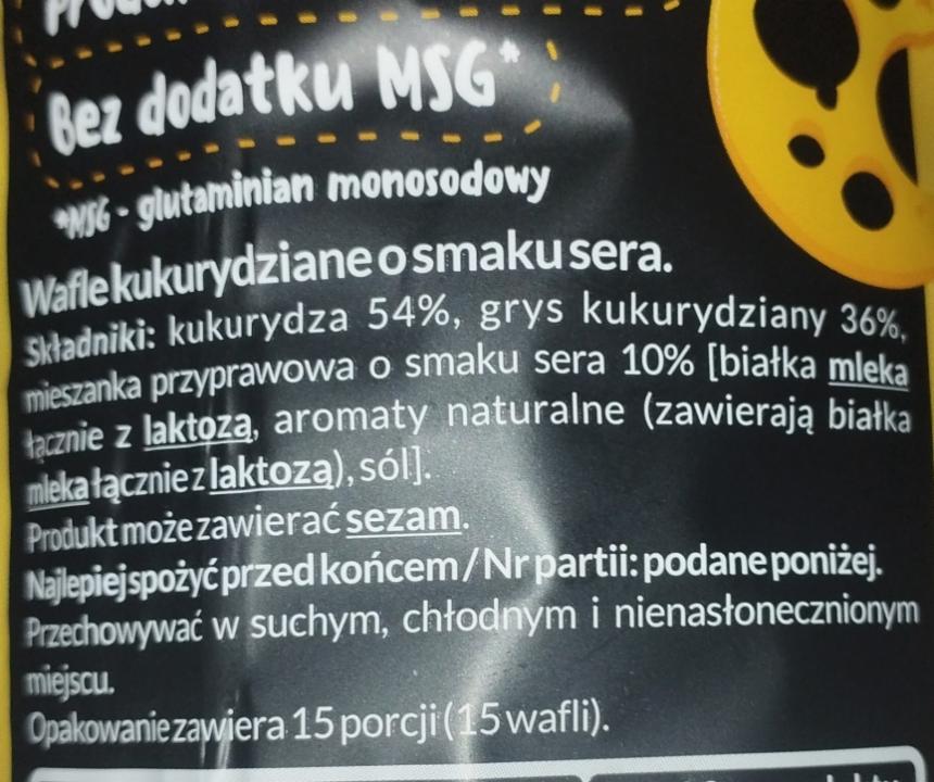 Wafle kukurydziane o smaku serowym Dzik - kalorie, kJ i wartości ... Wafle kukurydziane o smaku serowym Dzik - kalorie, kJ i wartości ...